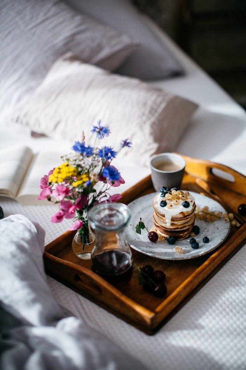 Breakfast in bed with our new comfortable Muun Mattress & delicious and ...