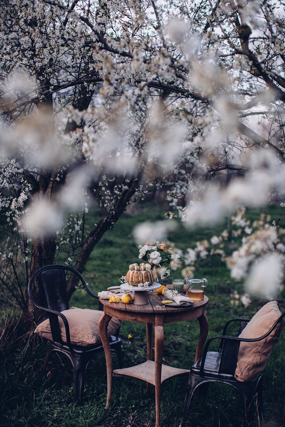 Gluten-free Matcha Bundt Cake with Matcha-Lemon Curd-Macarons - Our ...