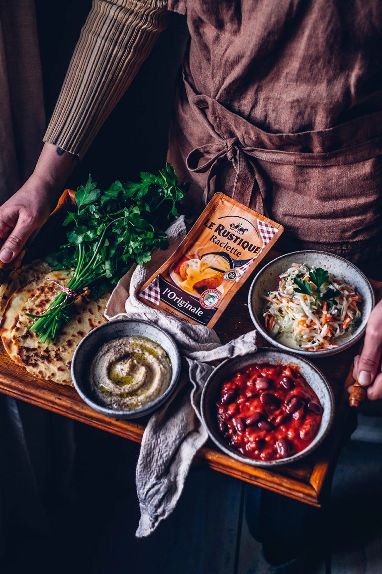 Vegetarian Christmas Raclette with Le Rustique Cheese - Our Food Stories