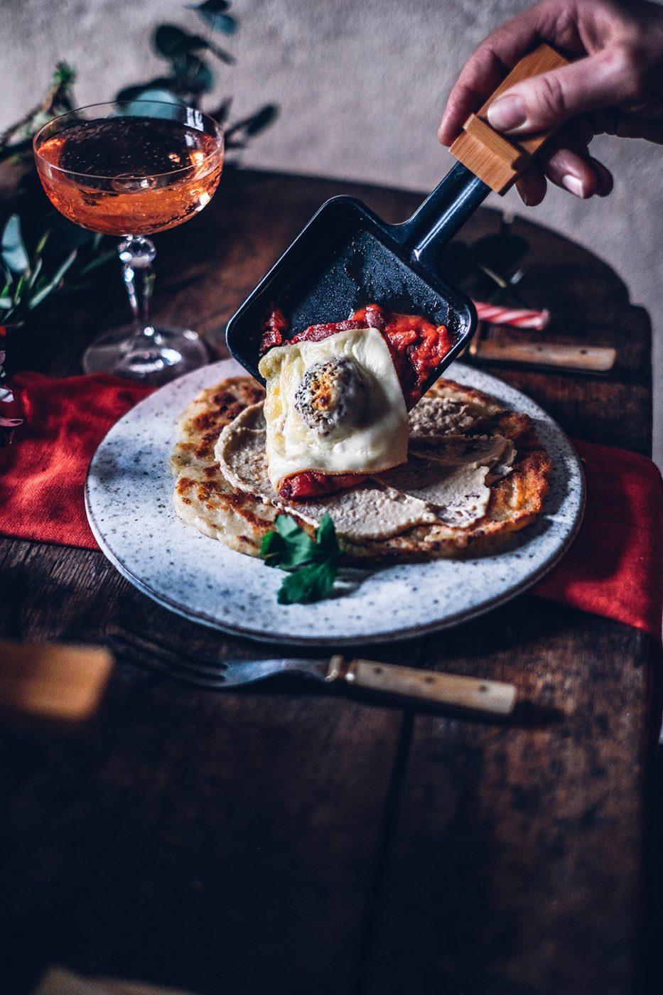 Vegetarian Christmas Raclette with Le Rustique Cheese - Our Food Stories