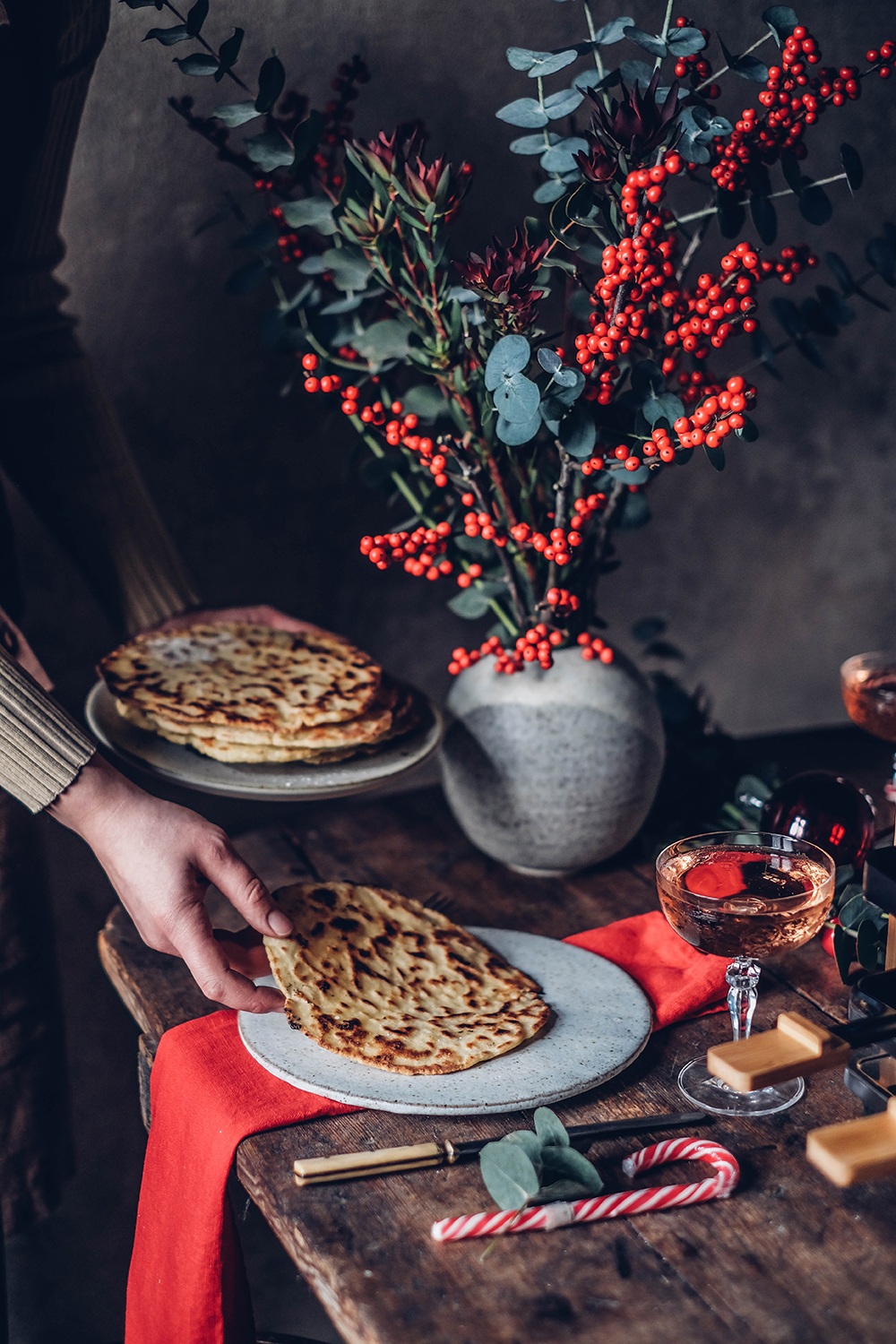Vegetarian Christmas Raclette with Le Rustique Cheese - Our Food Stories