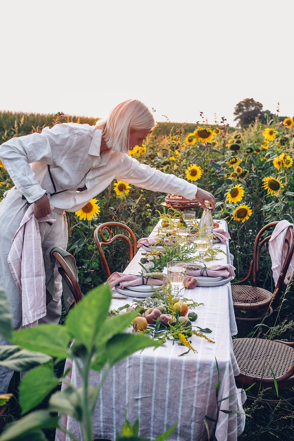 Summer Gathering in a Field of Sunflowers - Our Food Stories