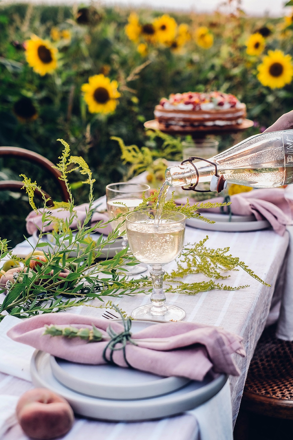 Summer Gathering in a Field of Sunflowers - Our Food Stories