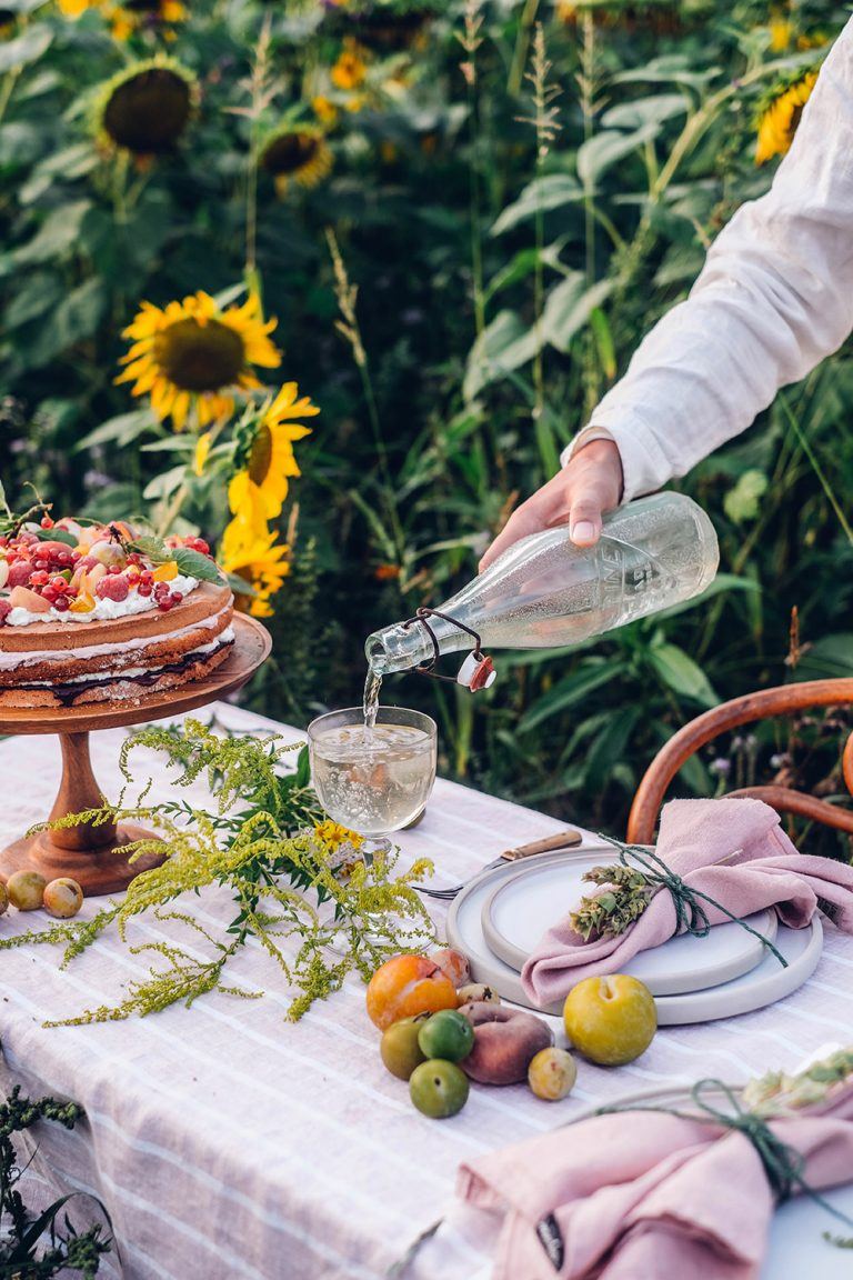 Summer Gathering in a Field of Sunflowers - Our Food Stories
