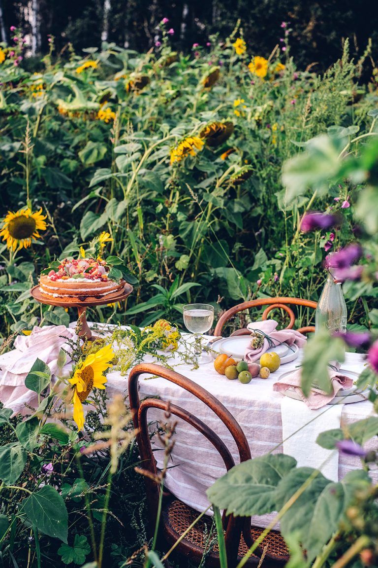Summer Gathering in a Field of Sunflowers - Our Food Stories