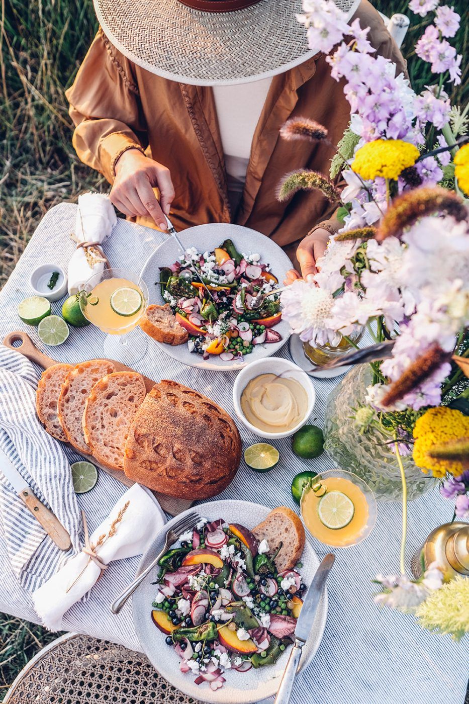 Chicory Summer Salad with Green Pepper & Old Town Fizz Cocktail - Our ...