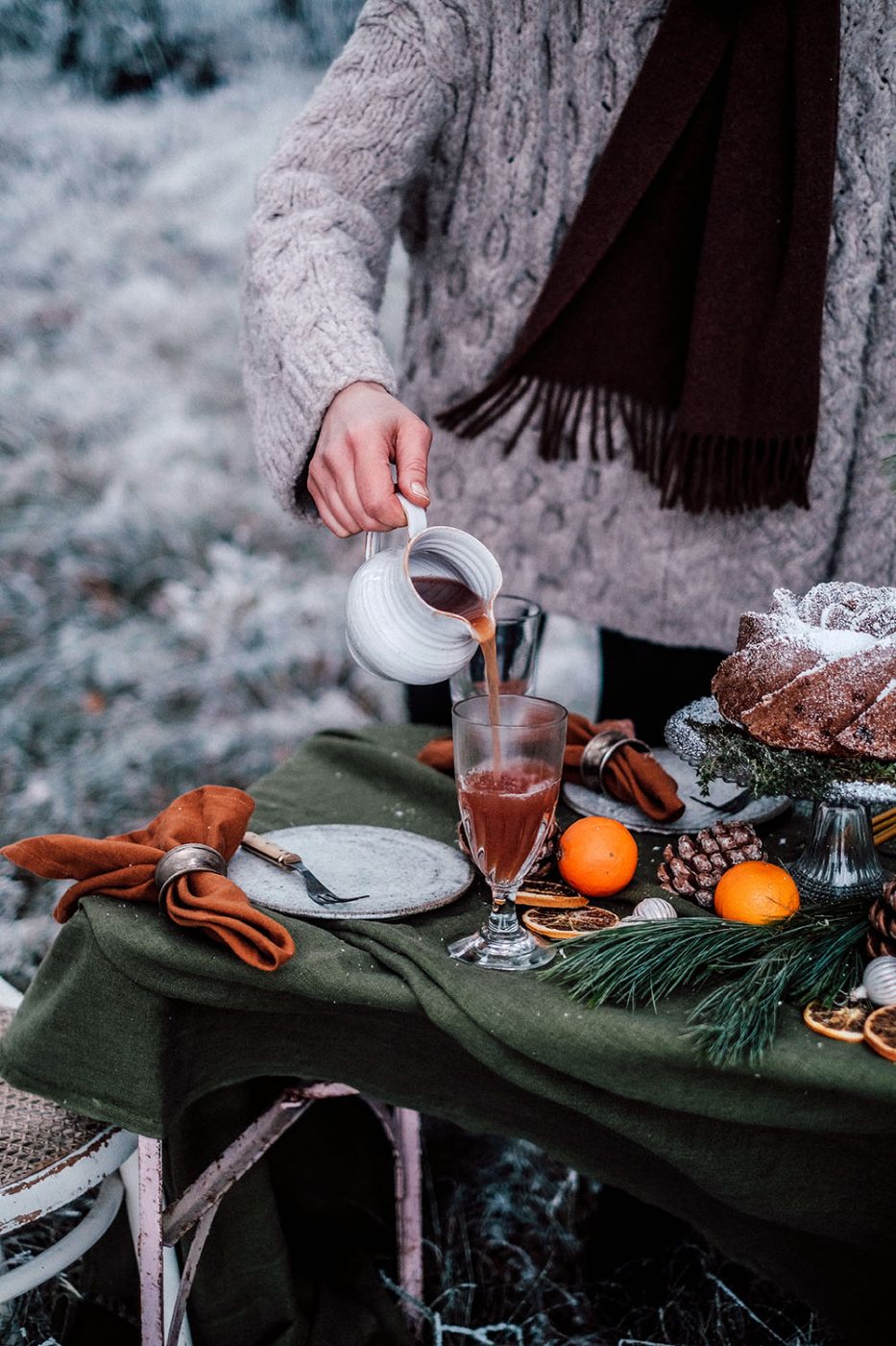A snowy Picnic in the Woods - Our Food Stories