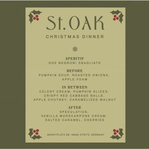 Join us on November 30th for a Christmas Dinner at St. Oak - Our Food ...